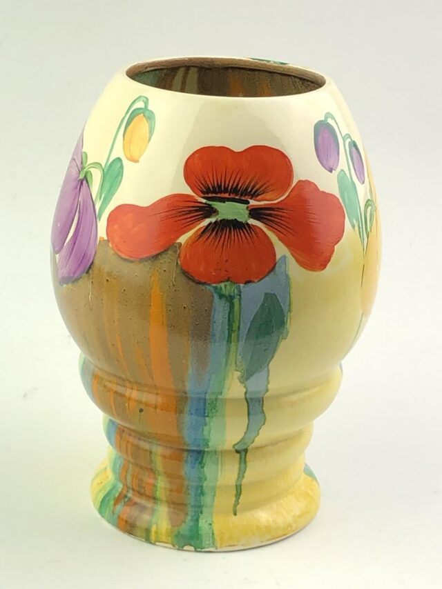 Clarice Cliff DELECIA POPPY shape 362 vase. Stunning Art Deco original ...