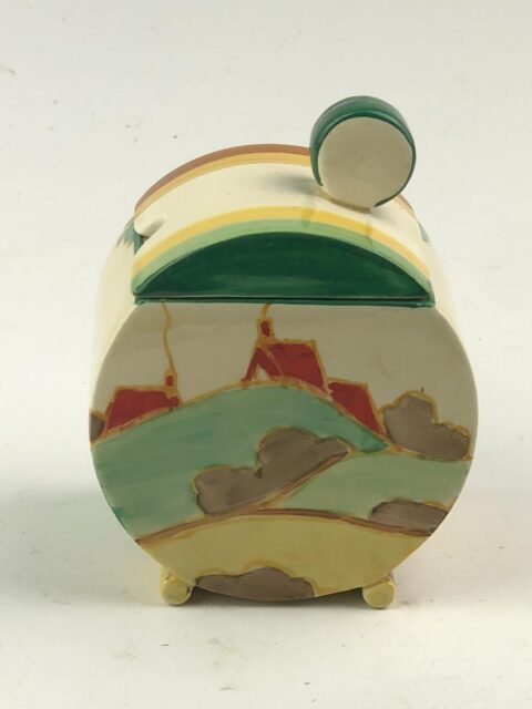 Clarice Cliff SECRETS pattern Bon Jour preserve pot, 11cm. Art Deco ...